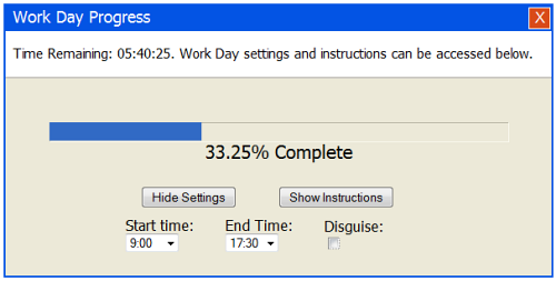 A Progress Bar for your Work Day